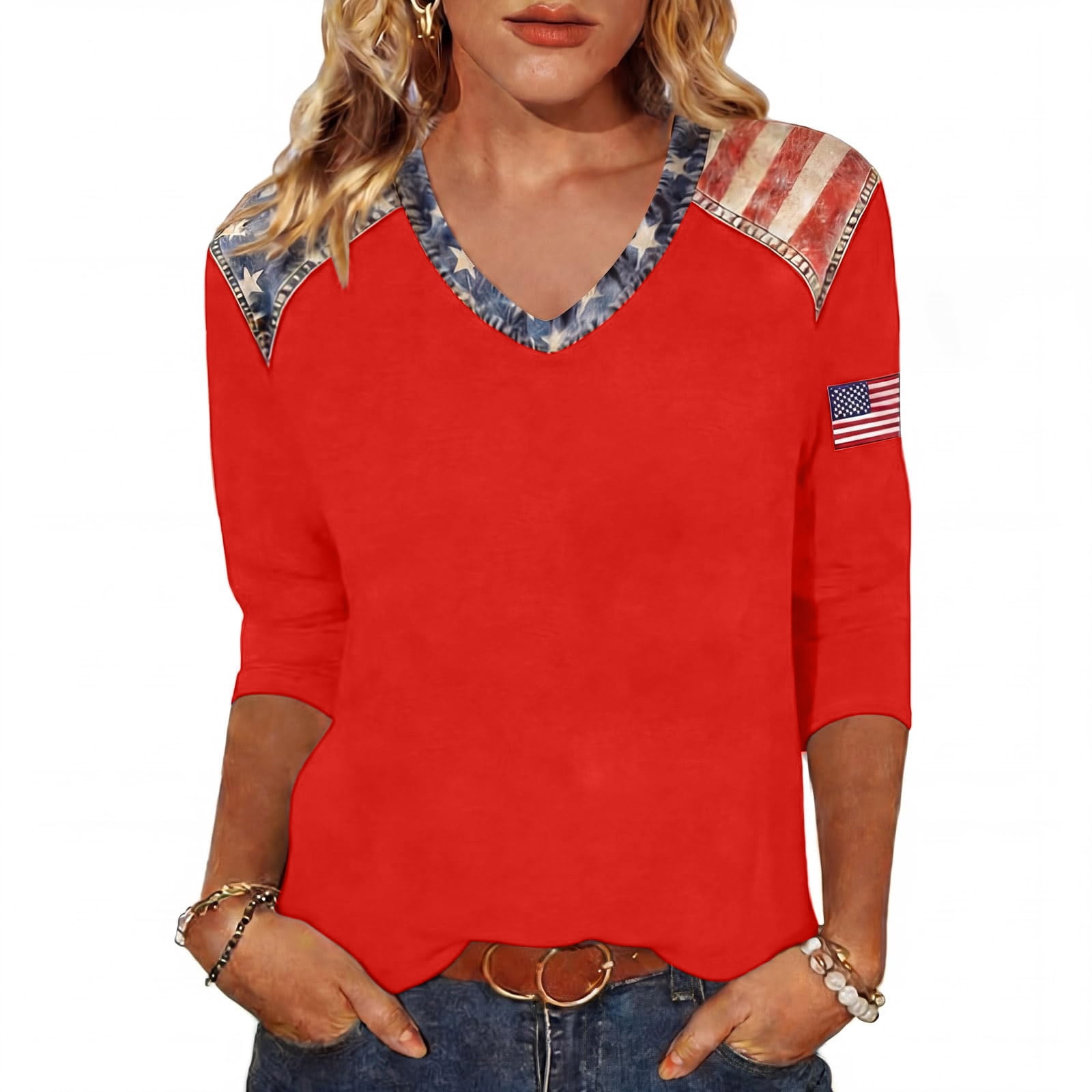 Fabrcox S-5XL 1776-2026 250th Anniversary USA Shirt 3/4 Length Sleeve ...