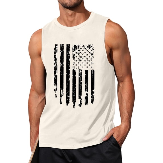 Fabrcox S-5XL 1776-2026 4th of July Shirts for Men Tank Tops Flag Print ...