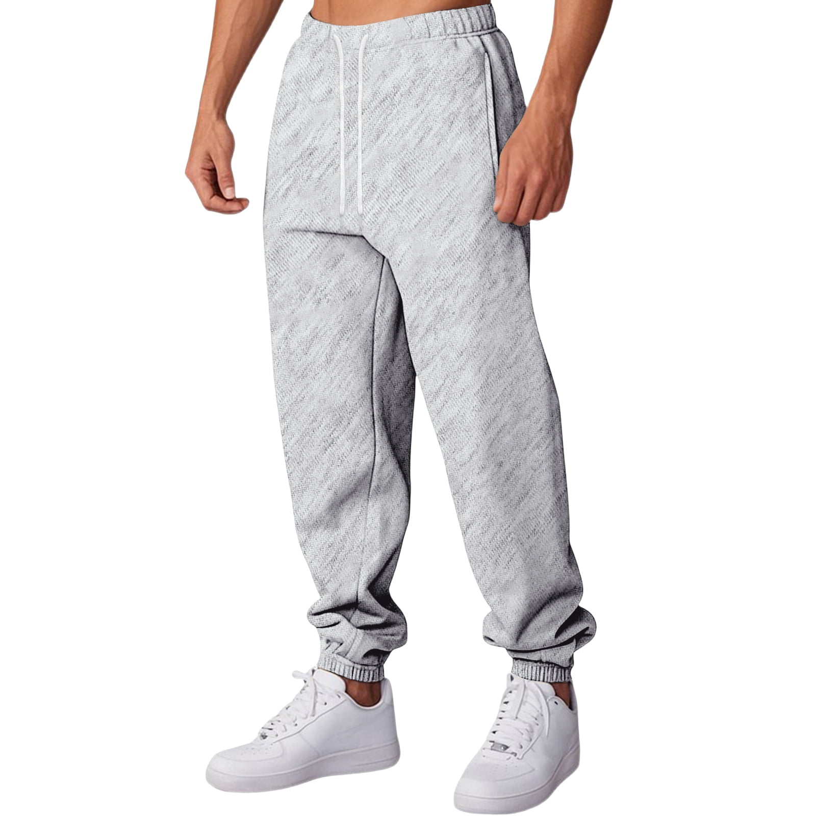 Fabrcox S-5xl Sweatpants for Men Winter Fleece Lined Active Joggers ...