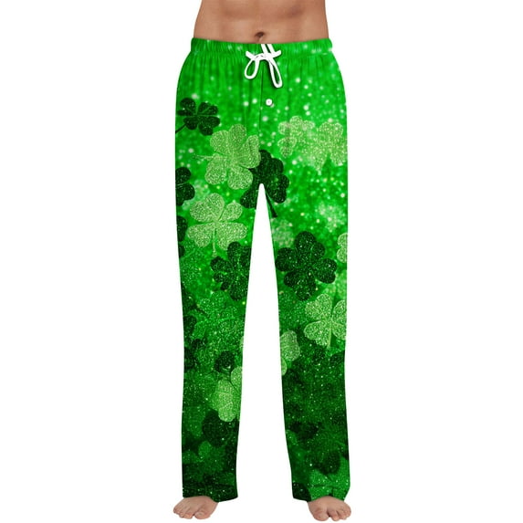 Fabrcox Saint Patrick Men's Pajama Bottoms Slim Fit Elastic Waist ...