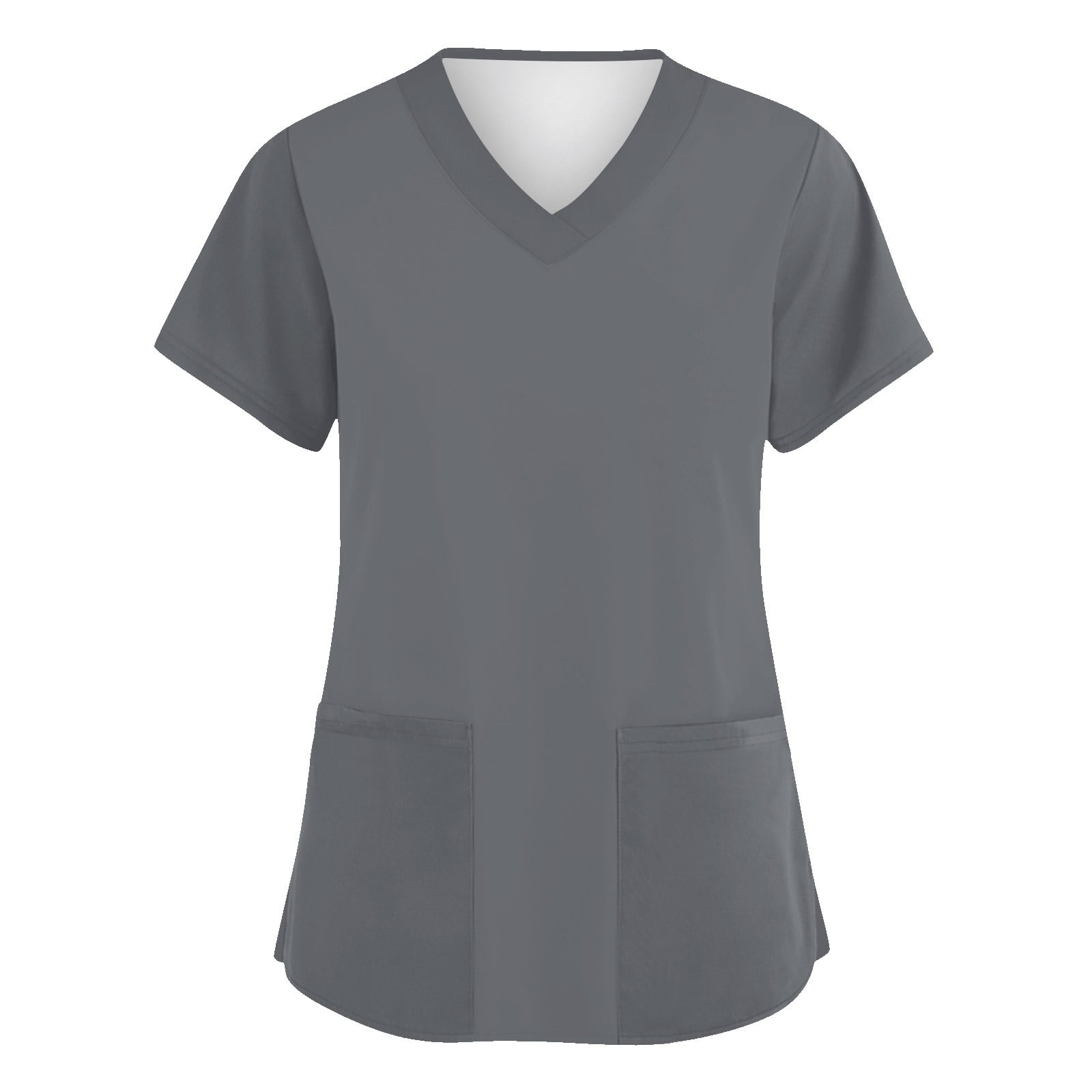 Fabrcox Scrub Women Tops M-5xl Oversized Short Sleeve V Neck Nurse ...