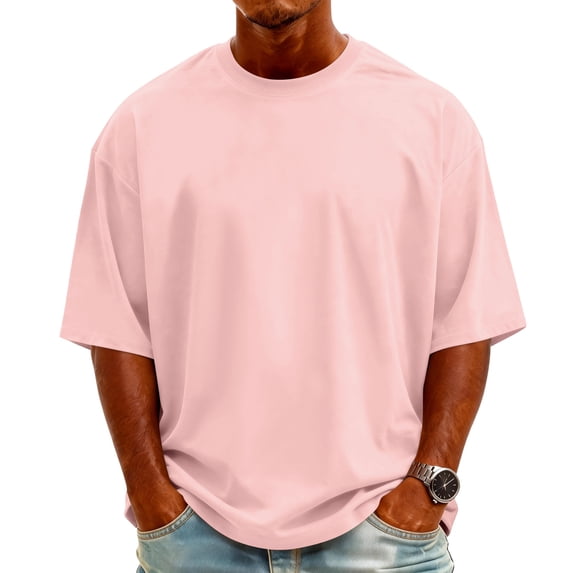 Fabrcox Shirt for Men Lightweight Loose Fit Short Sleeve Crew Neck T ...