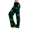 Fabrcox St. Patrick's Day Pajama Pants Woman Green Shamrocks Print Pj ...