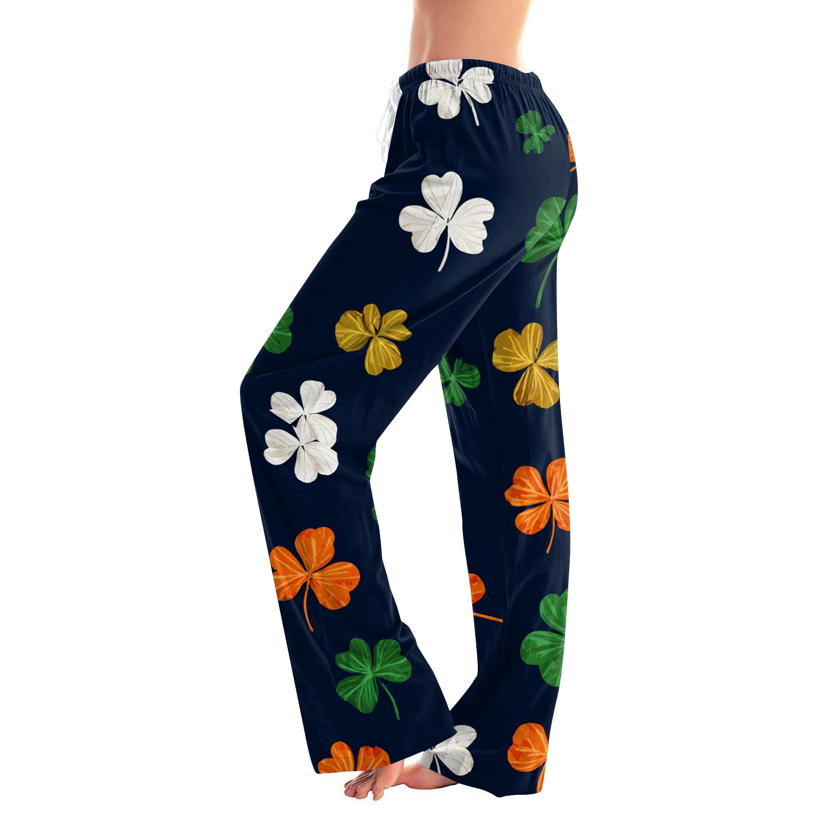 Fabrcox St. Patrick's Day Soft Pajama Pants for Women Green Shamrocks ...