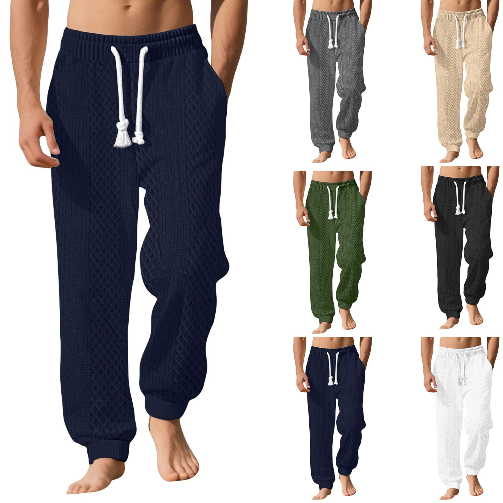 Fabrcox Sweat Pants for Mens Workout Athletic Stretch Relaxed Fit ...