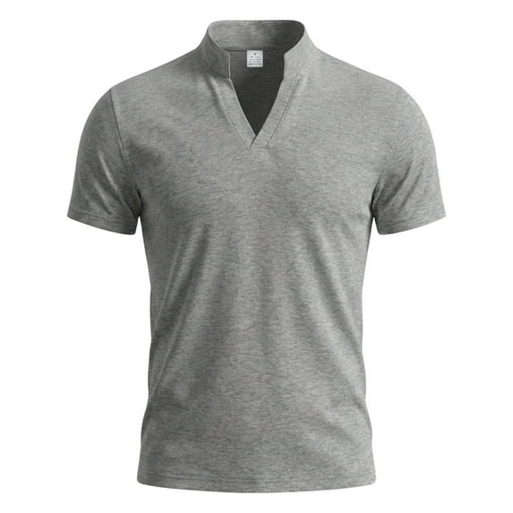 Fabrcox T Shirt Men Short Sleeve V Neck Slim Fit Basic Tee for Men ...