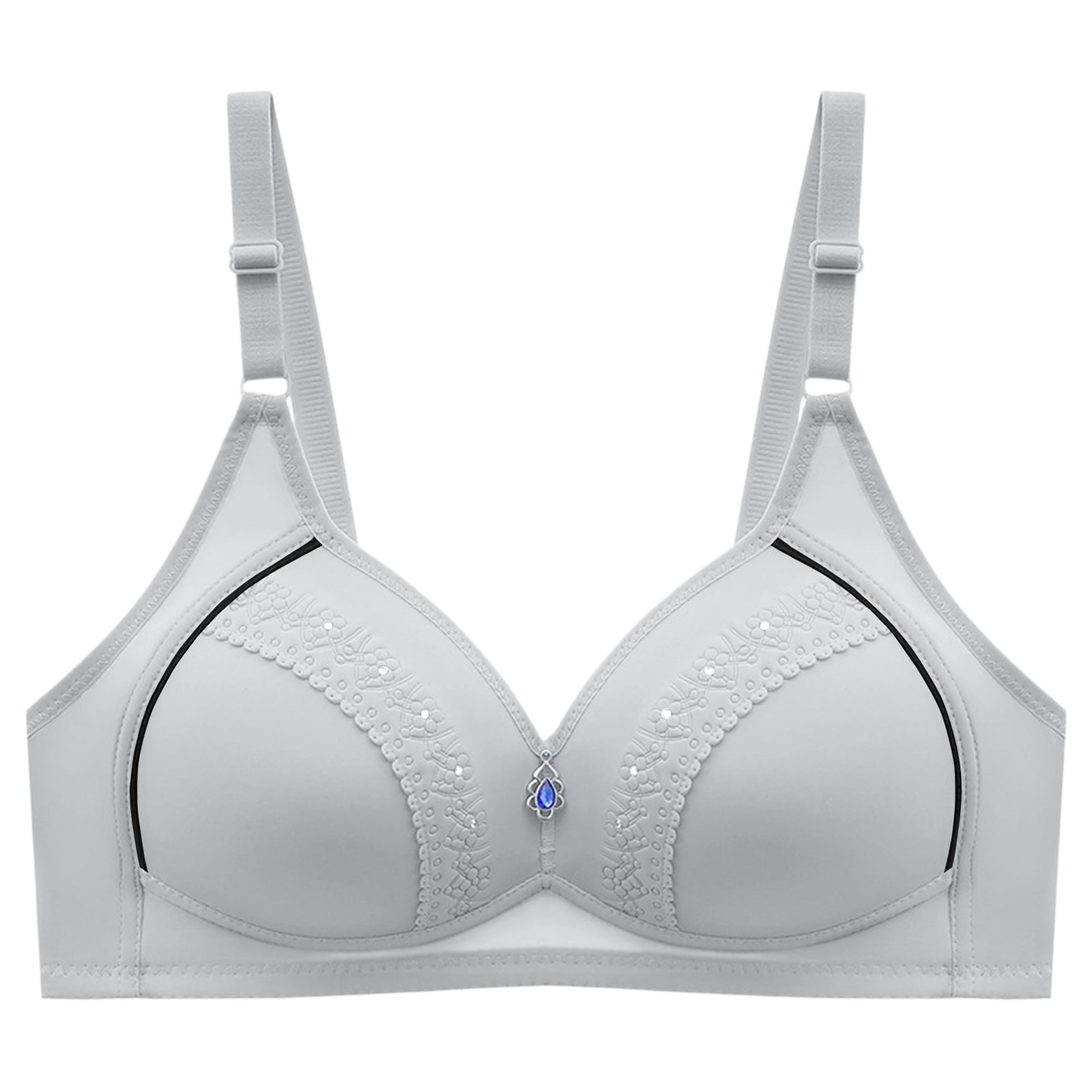 Fabrcox Women's Wireless Push Up Bra Back Closure Adjustable Shoulder ...