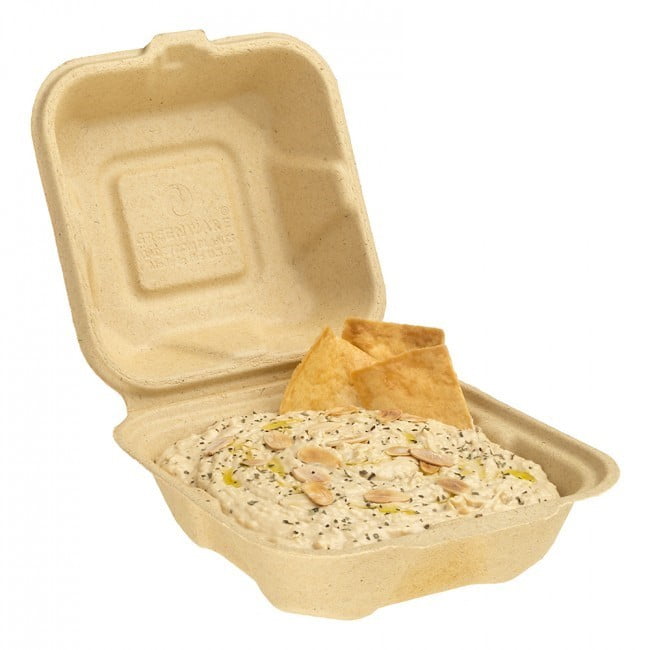 Fabri-Kal Greenware Plant Fiber Blend One Compartment Containers 6" X 6 ...