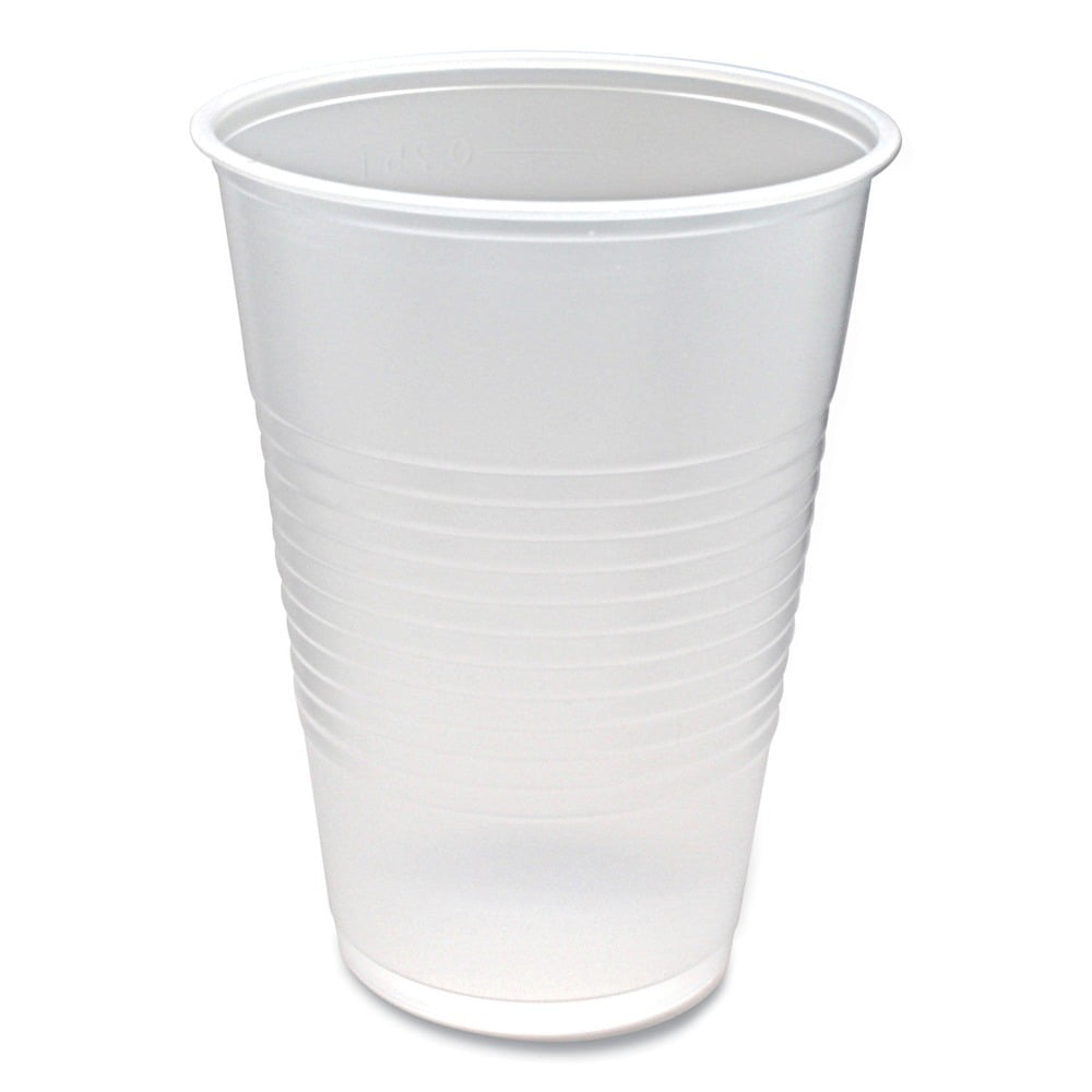 Fabri-Kal® RK Ribbed Cold Drink Cups, 10 oz, Clear, 100/Sleeve, 25 ...