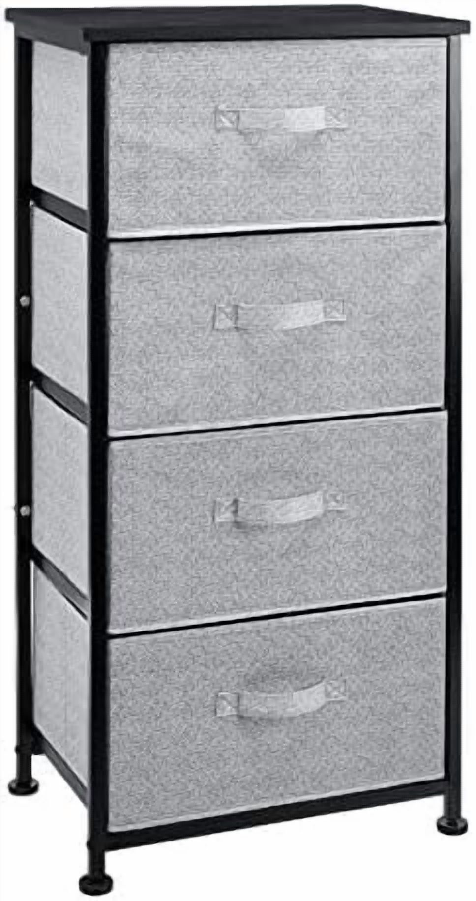 Fabric 4-Drawer Storage Organizer Unit for Closet, Black - Walmart.com