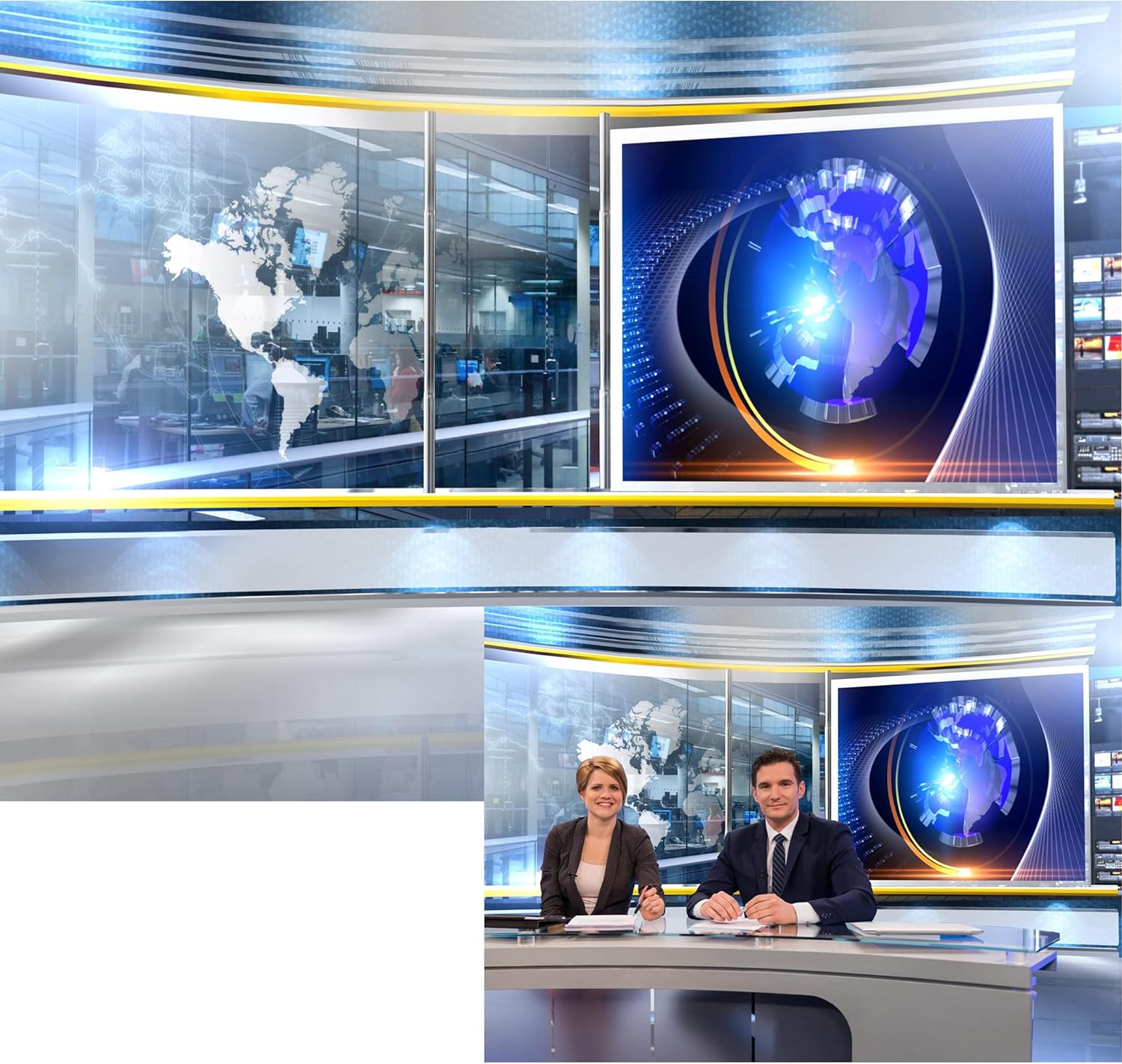 Fabric 60in*80in News Broadcast Backdrop TV Show News-Television Hall ...