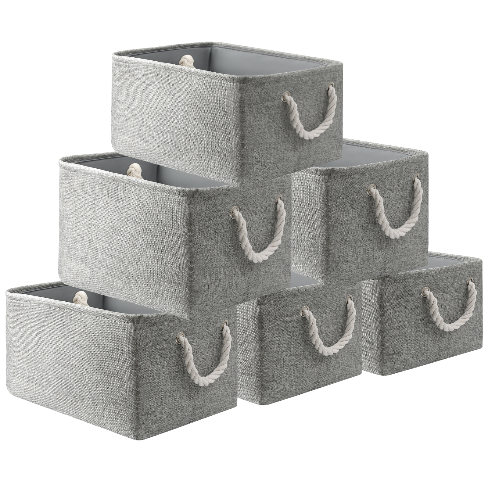 DII Hard Sided Collapsible Fabric Storage Basket Container for Nursery ...