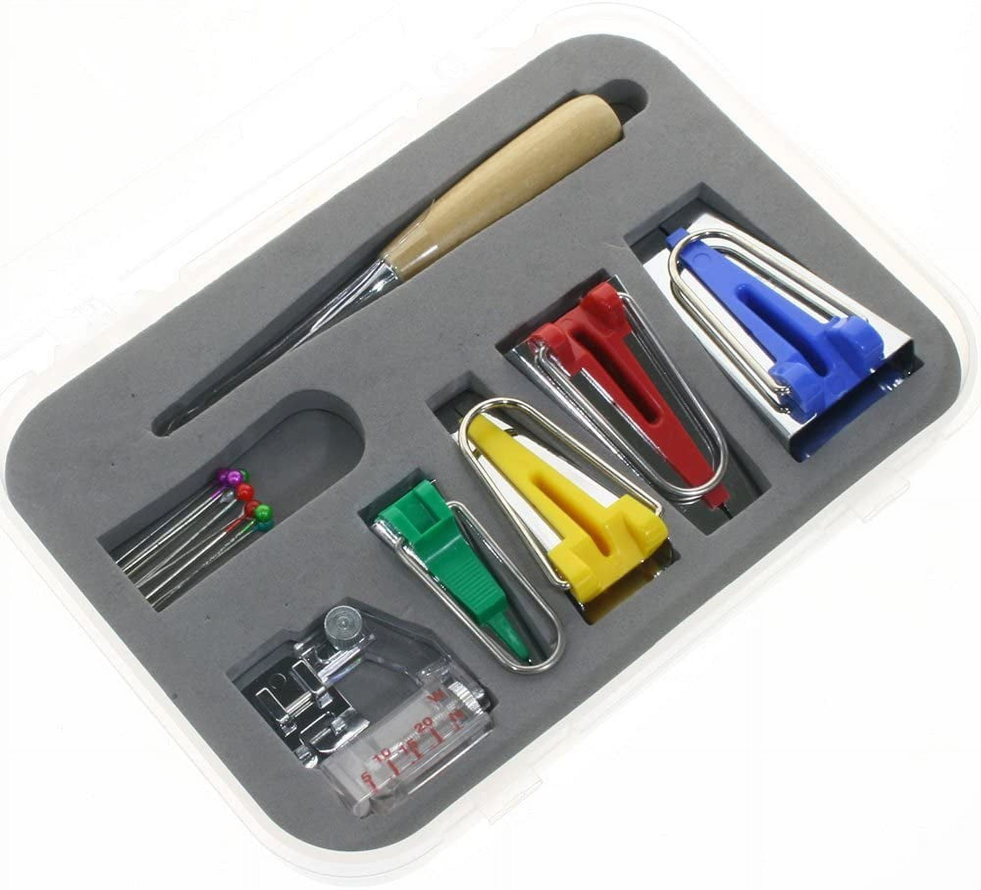 Fabric Bias Tape Maker Kit for Sewing Quilting Awl and Adjustable ...