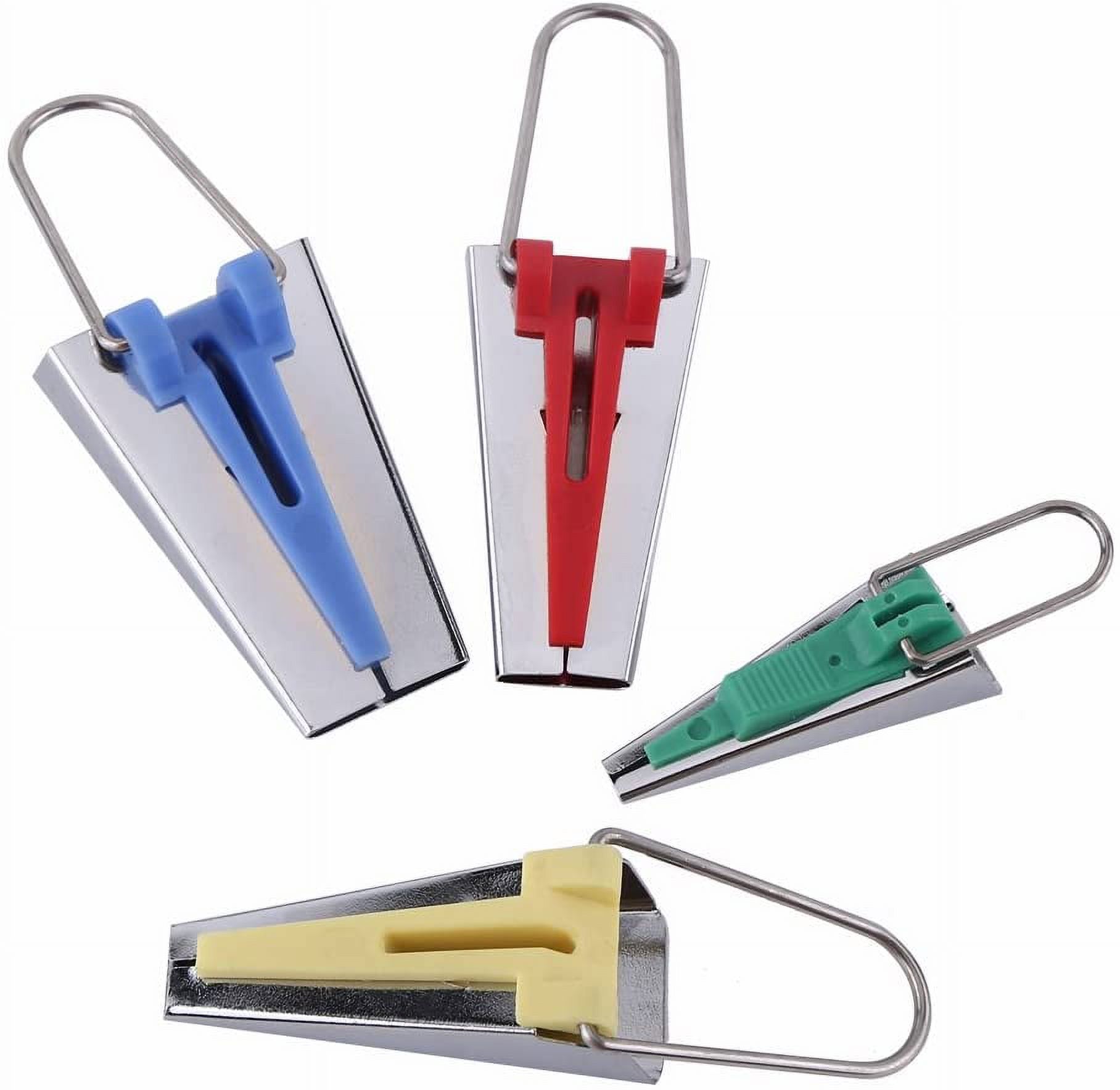 Fabric Bias Tape Maker Set of 4 Sizes 6/12/ 18/ 25mm Patchwork Binding Sewing Tools with Blister ...