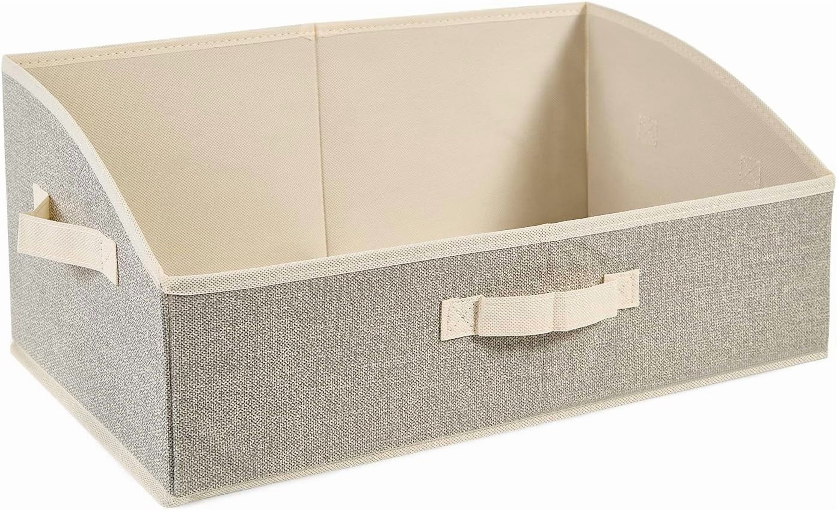 Fabric Bins [1-Pack], Trapezoid Storage with Handles, Foldable Baskets ...