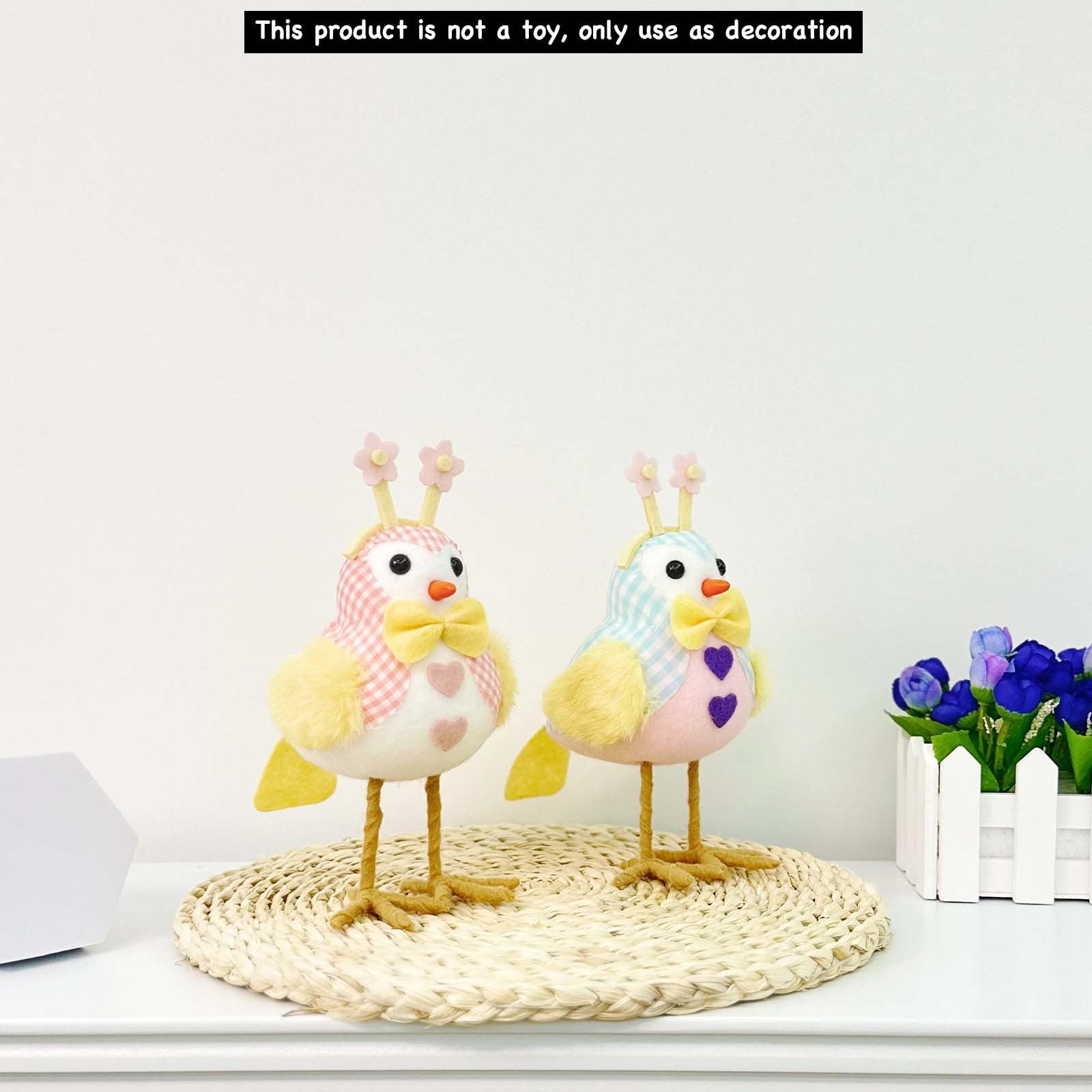 Fabric Birds Decoration,Easter Birds Decorations for The Home,Plush ...