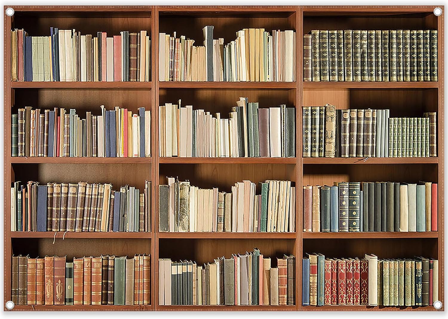 Fabric Bookshelf Backdrop School Library Bookcase Photography ...