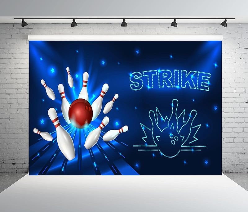 Fabric Bowling Backdrop for Photography Bowling Birthday Party ...