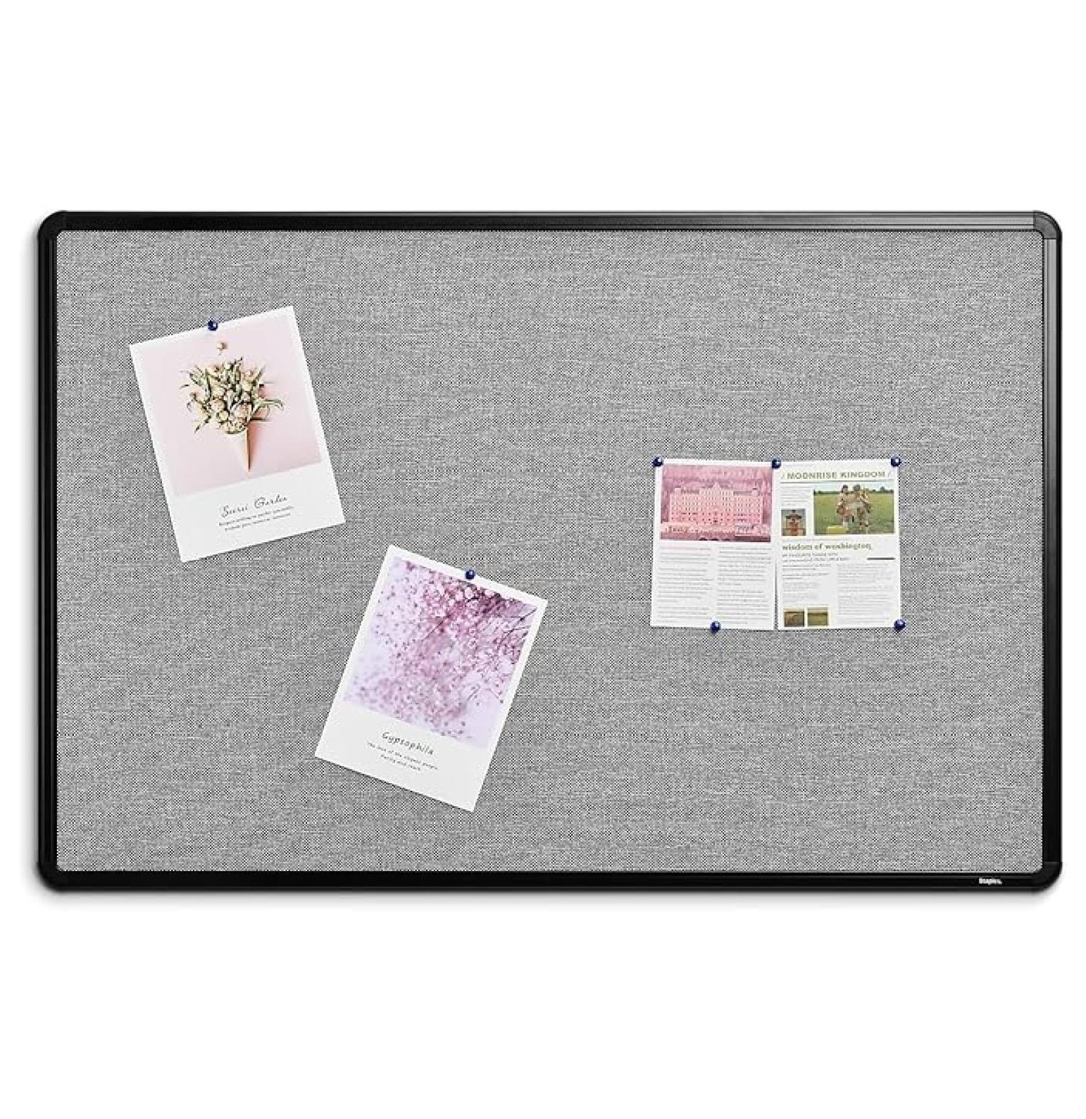 Fabric Bulletin Board, Black Frame, 3-ft x 2-ft (ST61263) - Walmart.com
