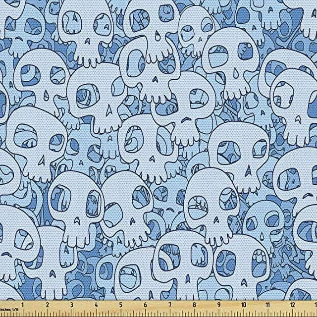 Fabric By The Yard, Illustration Many Design Funky Pattern Cartoon Art ...