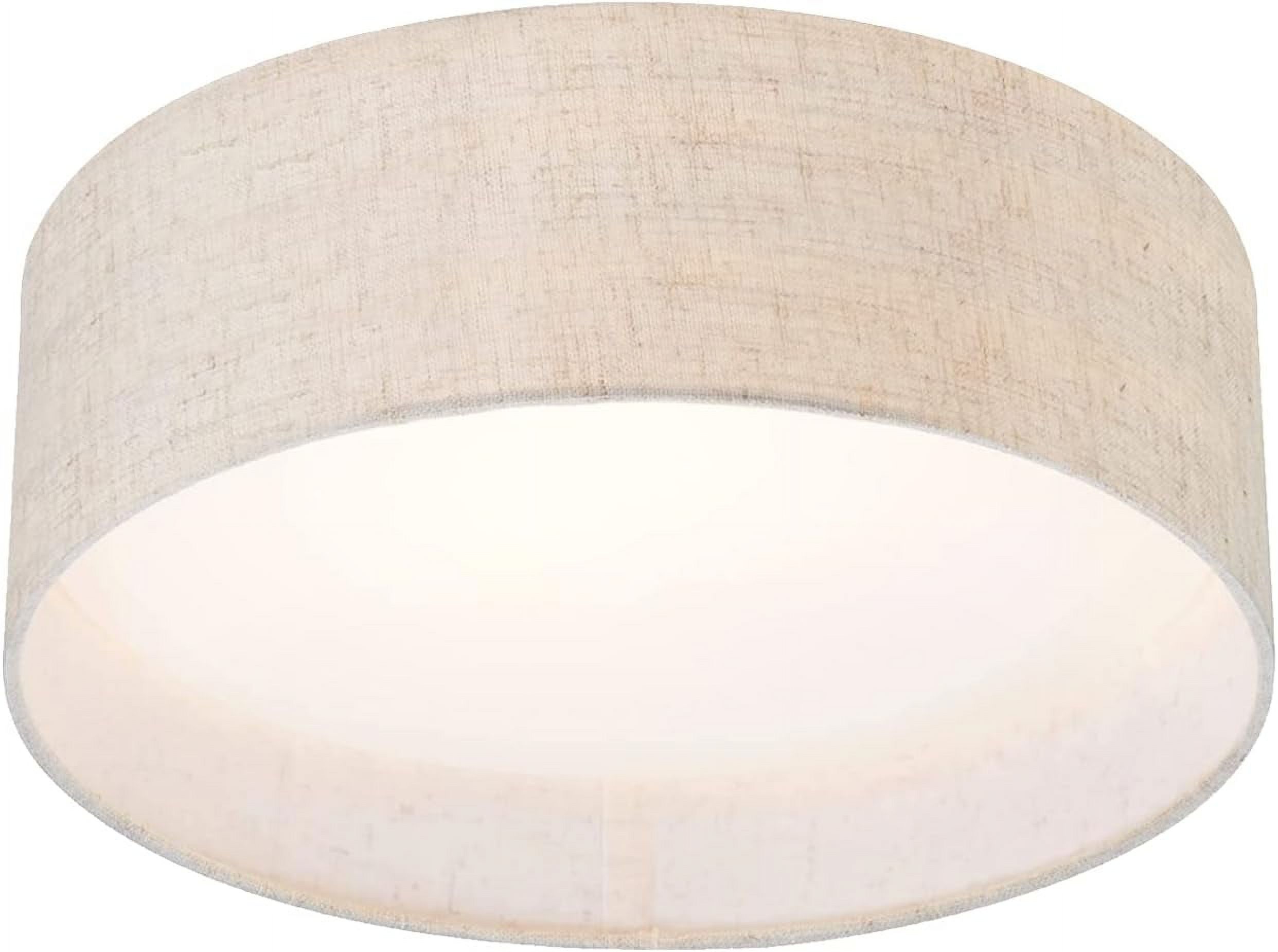 Fabric Ceiling Light Fixture 24W, 12 inch LED Ceiling Light Flush Mount ...
