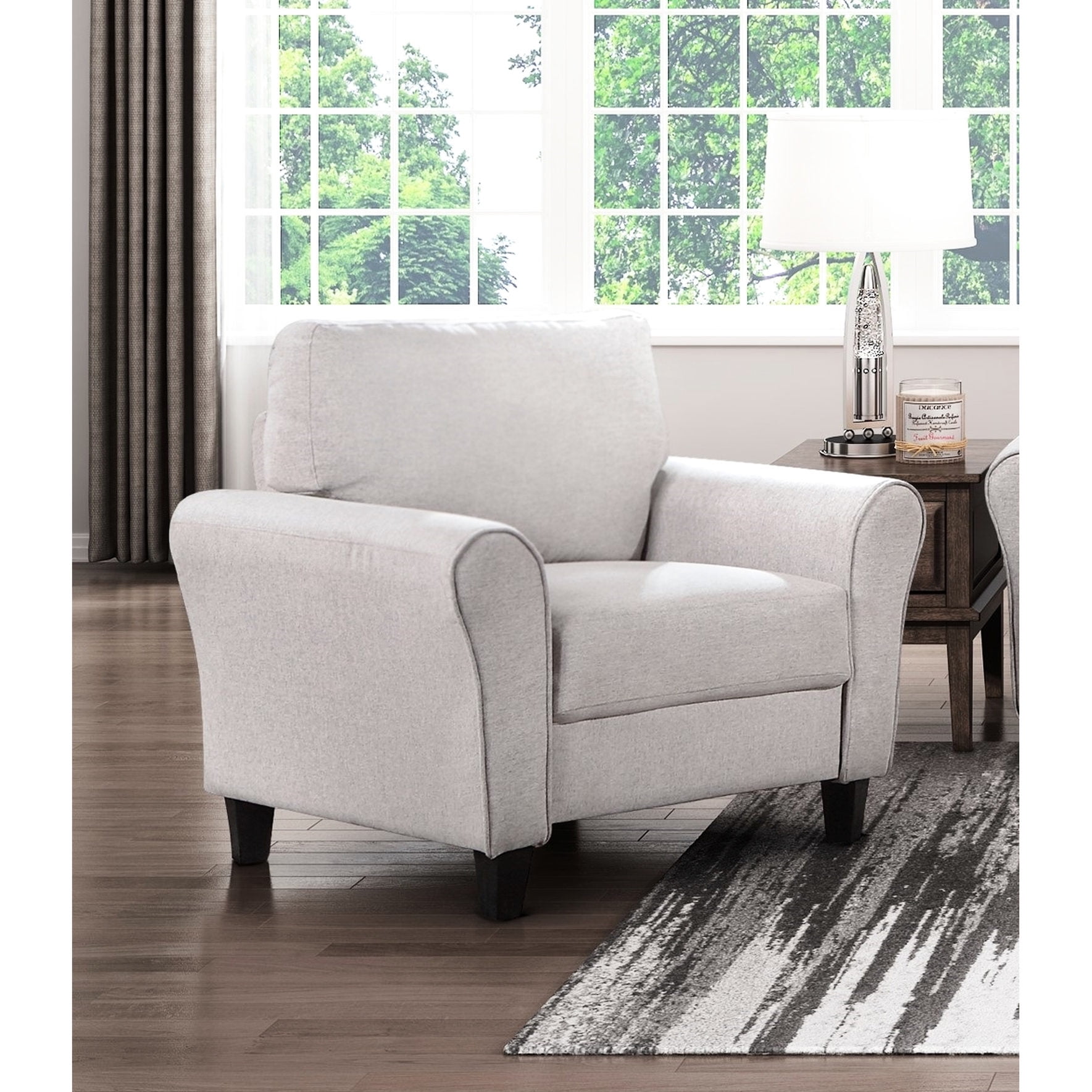 Fabric Chair / Desert Sand Color, Welt Trim on Arms / Complements ...