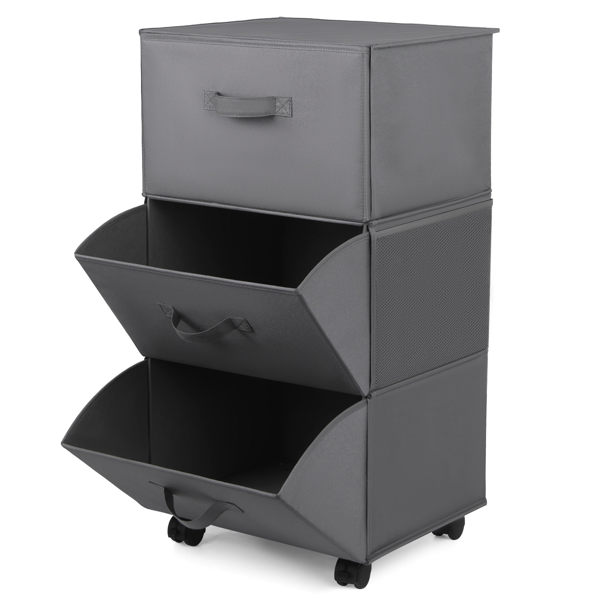 Fabric Closet Storage Drawer with Side Pockets, Foldable Storage ...
