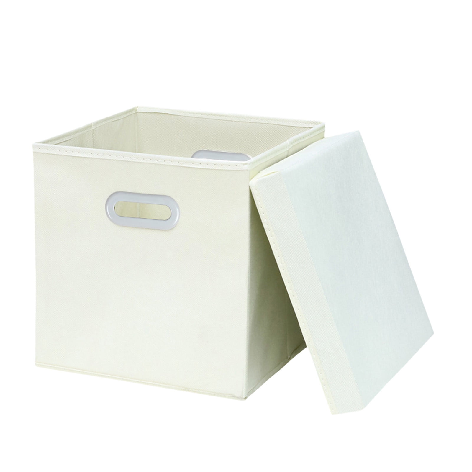 Fabric Cloth Storage Bins with Lid, Foldable Storage Cube Bins ...