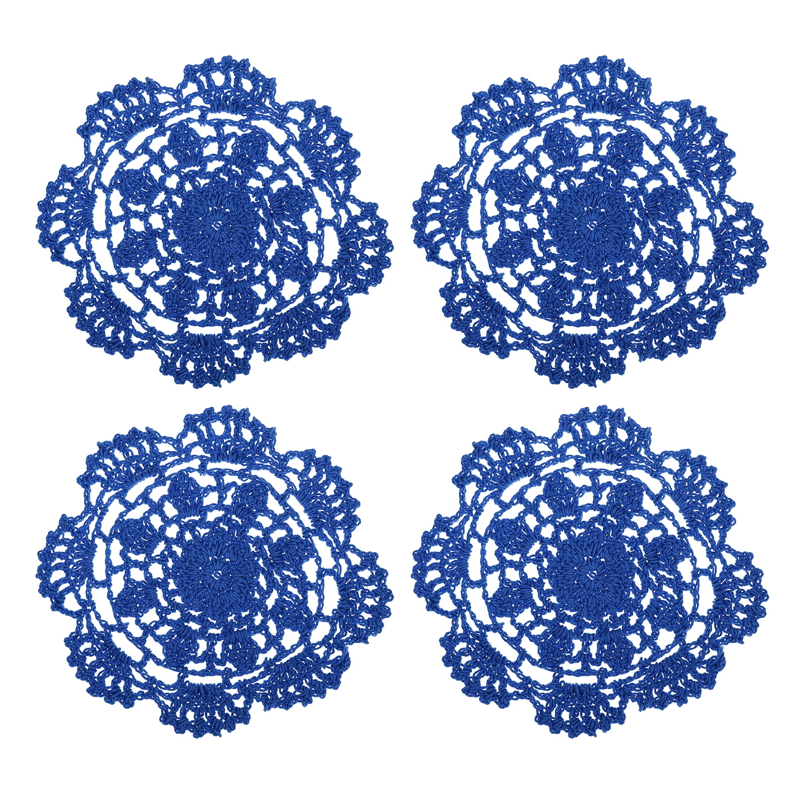 Fabric Coasters, 4pack 5" - Cotton Woven Crochet Doilies, Lace ...