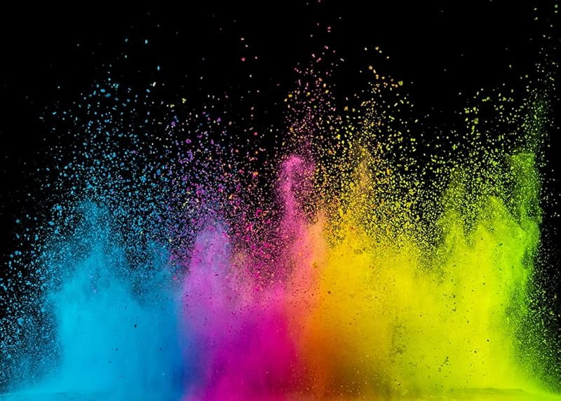 Fabric Colorful Paint Splash Backdrop Abstract Color Powder Explosion ...