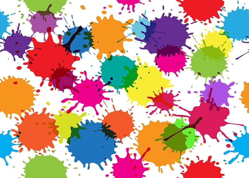 Fabric Colorful Paint Splatter Backdrop Art Party Painting Splash ...
