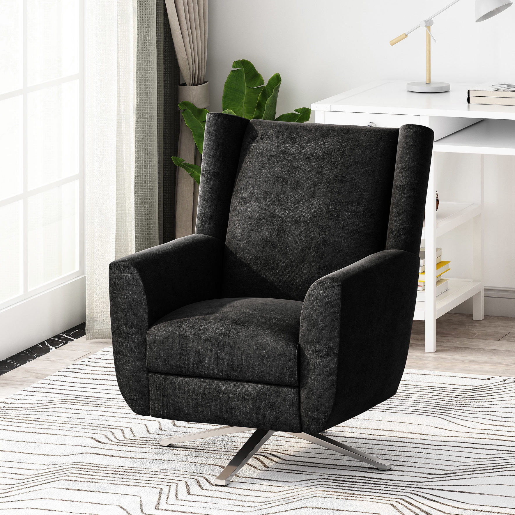 Fabric Construction - 360 - Degree Swivel - Living Space - Effortless ...