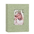 Fabric Cover 4x6 Photo Album with 100 Pockets, Slip-In Picture Storage ...