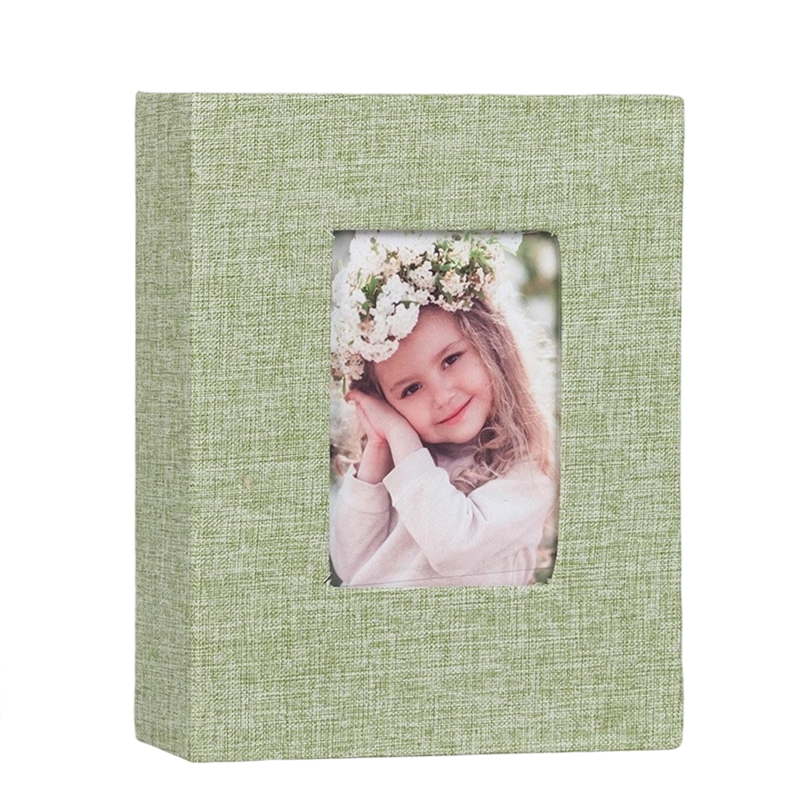 Fabric Cover 4x6 Photo Album with 100 Pockets, Slip-In Picture Storage ...
