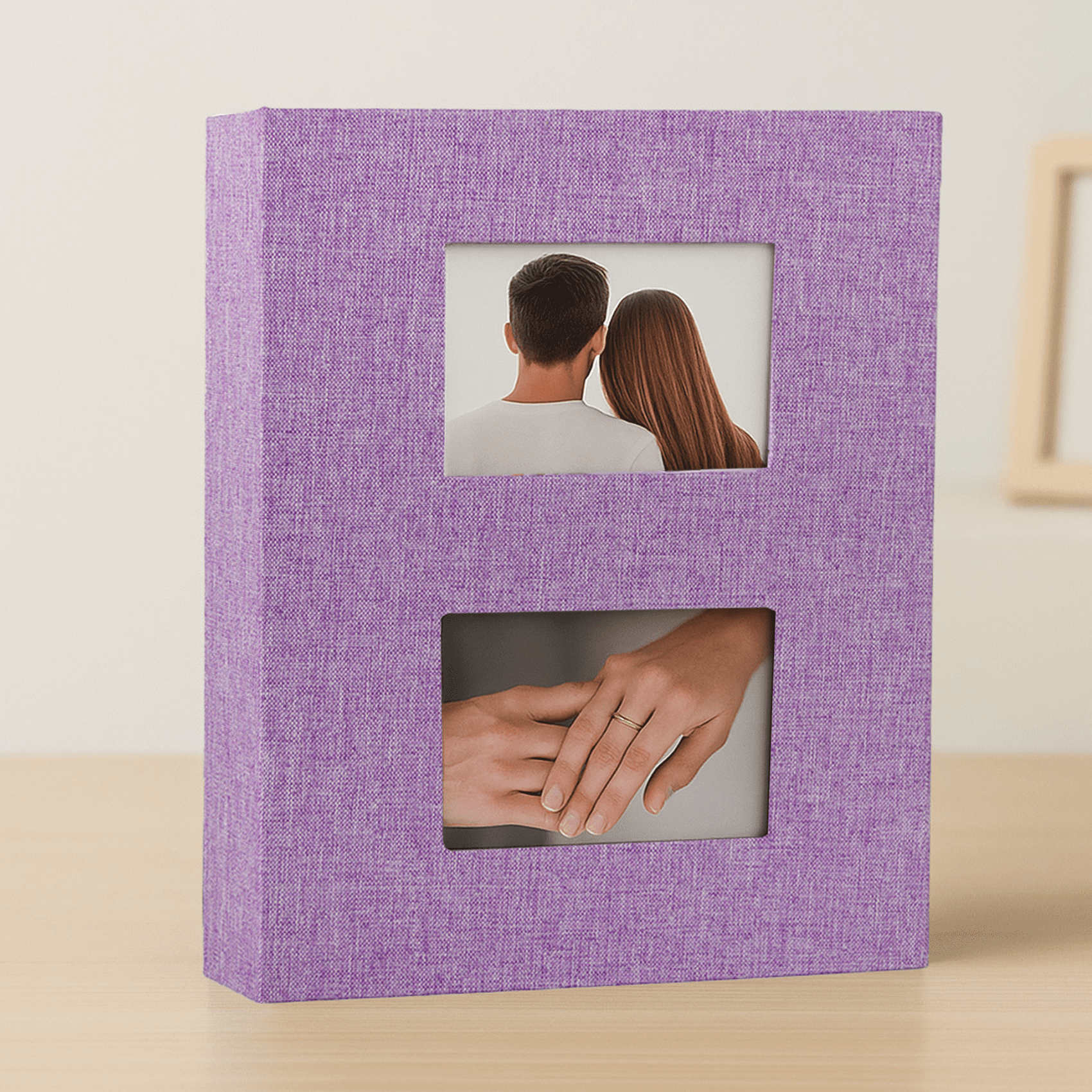 Fabric Cover Photo Album with Dual Display Windows, Holds 200 4×6 ...