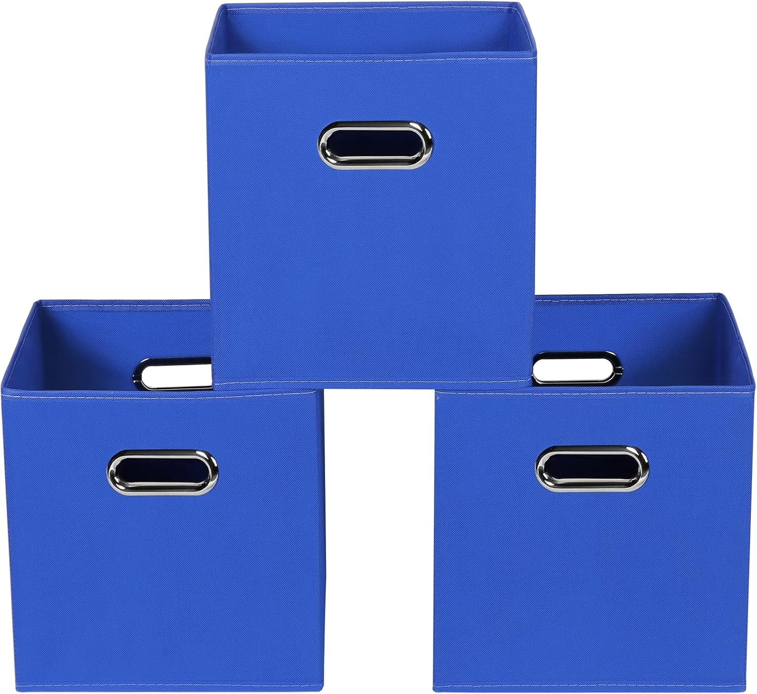 Fabric Cube Organizer with Handle, Foldable Cube Bins for Cloth or ...