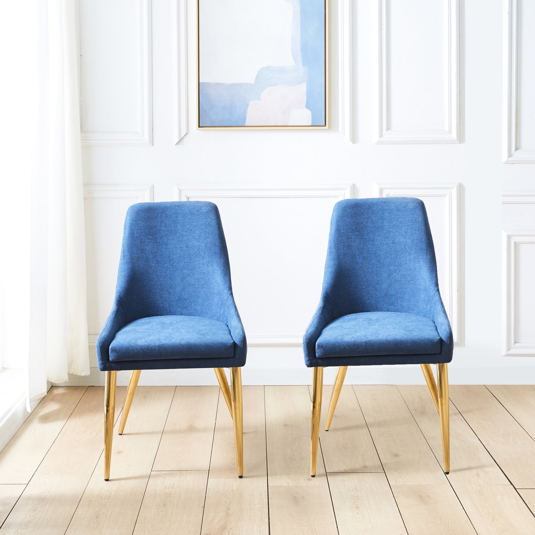 Fabric Dining Chairs Set+Easy - to - Assemble Feature"-"New Apartment ...