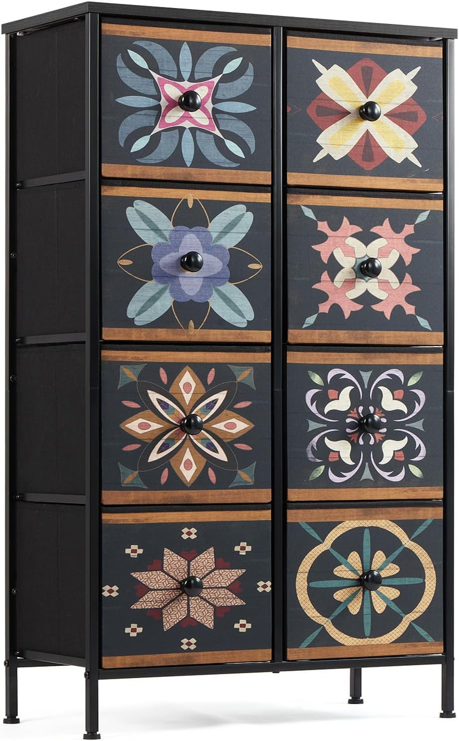 Fabric Dresser for Bedroom with 8 Drawers, Cute Narrow Dressers, Tall ...