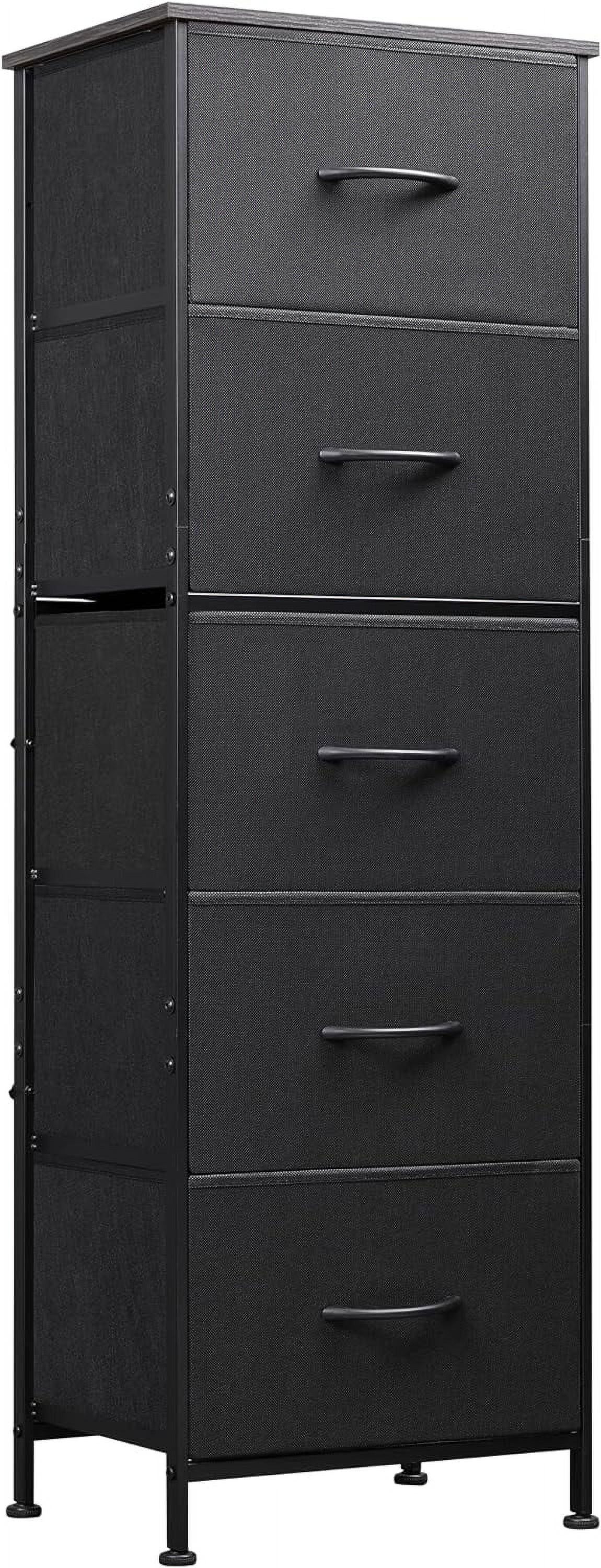 Fabric Dressing Table, 5 Drawer Tall Dressing Table for Bedroom ...