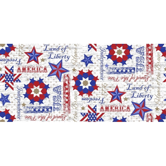 Fabric Editions 36" x 42" Cotton Patriotic Quilt 1 Yard Precut Sewing ...