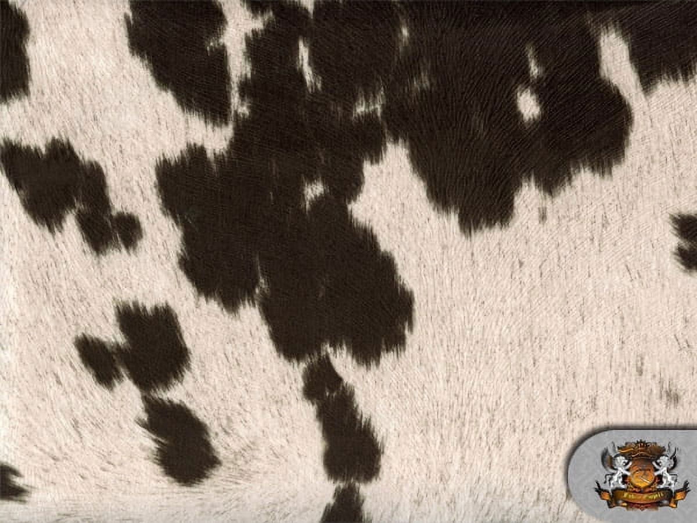 Fabric Empire 54" Suede Velvet Polyester Cow Print Sewing & Craft ...