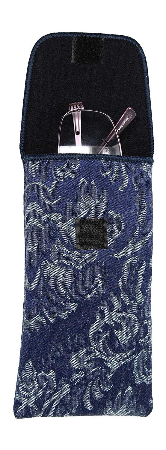 Fabric Eyeglass Case Top Closure, Slip In Eyeglass Case Soft Fits Large ...
