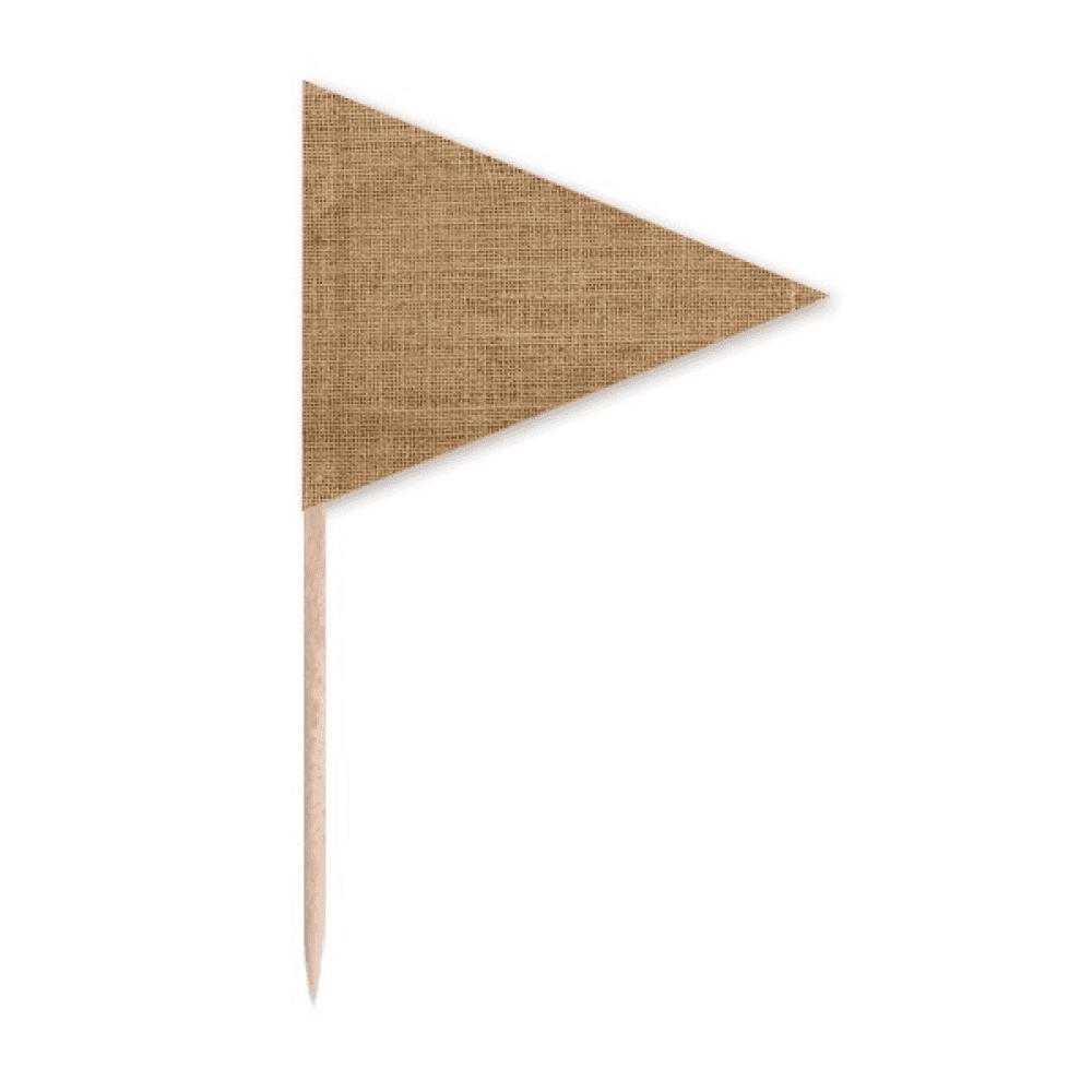 Fabric Flax Knit Kahki Toothpick Triangle Cupcake Toppers Flag ...