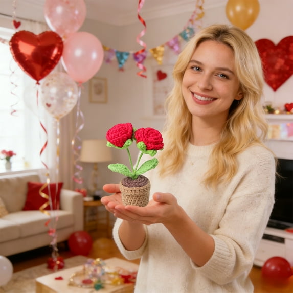 Fabric Flowers, Realistic Imitation Hand-knitted Blooms, Low ...