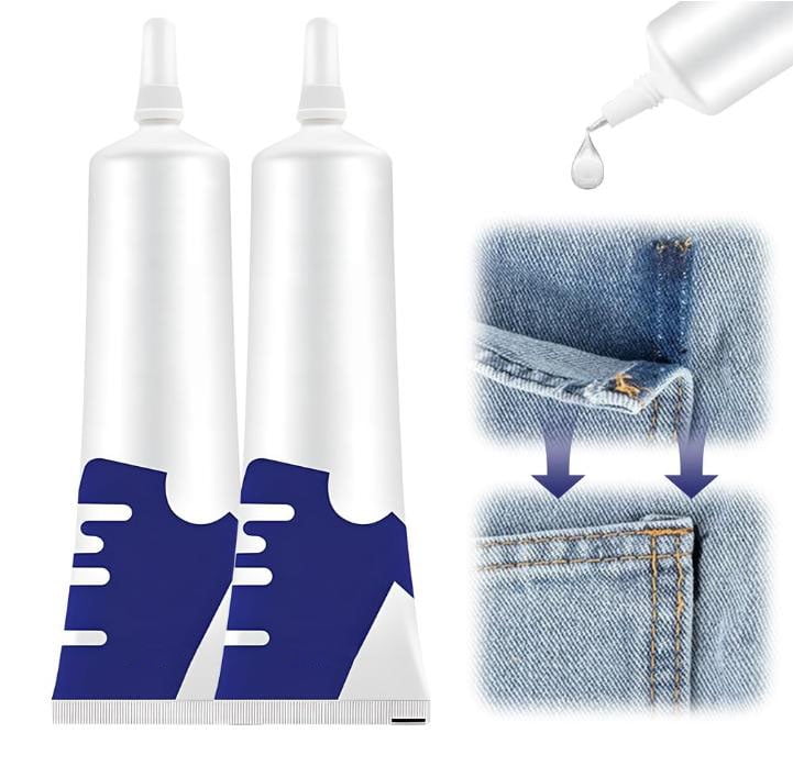 Fabric Glue Permanent, 30/60 ML Waterproof Strong Adhesive Glue for Fabric, Washable Clear ...