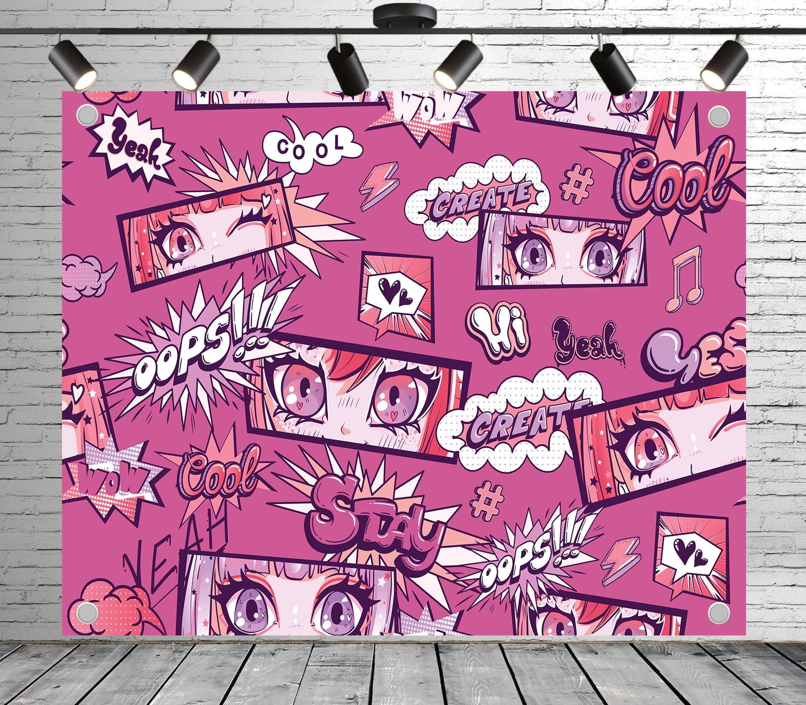 Fabric Japanese Pop Culture Backdrop（Suitable for Home Decoration ...