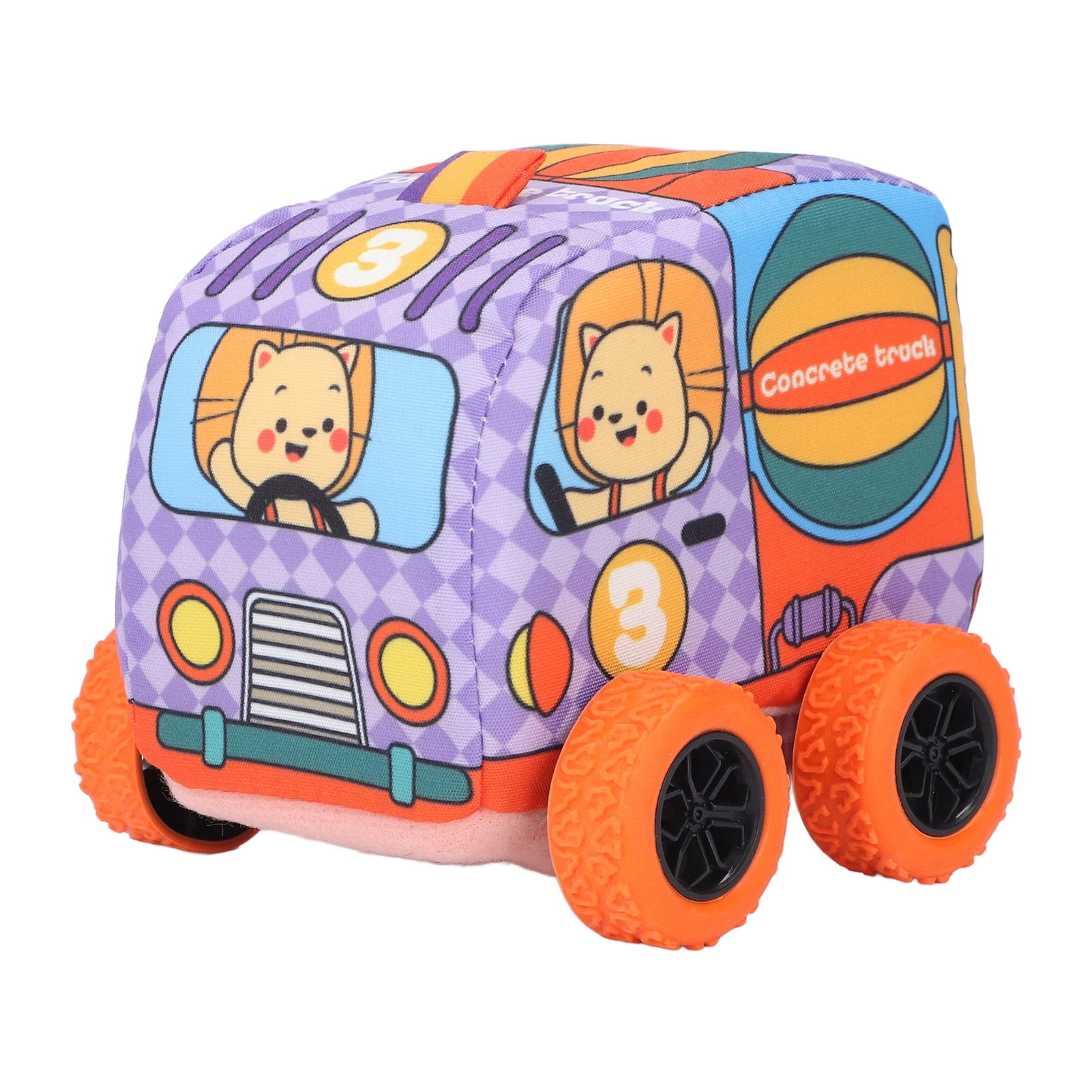 Fabric Kids Pull Back Car Cartoon Parent Child Interaction Soft Baby ...