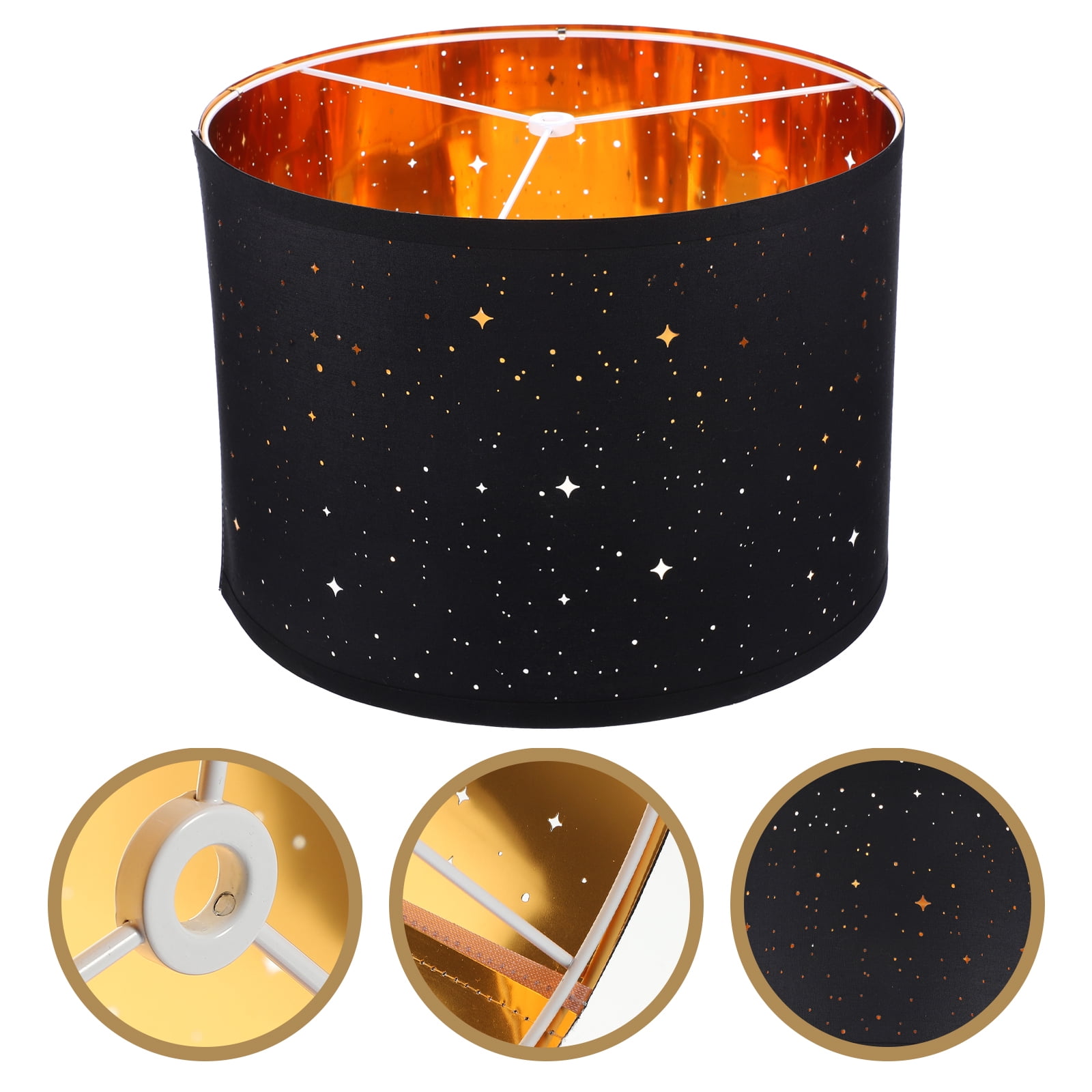 Fabric Lamp Shade Drum Table Lamp Cover Replacement 1 Set - Walmart.com