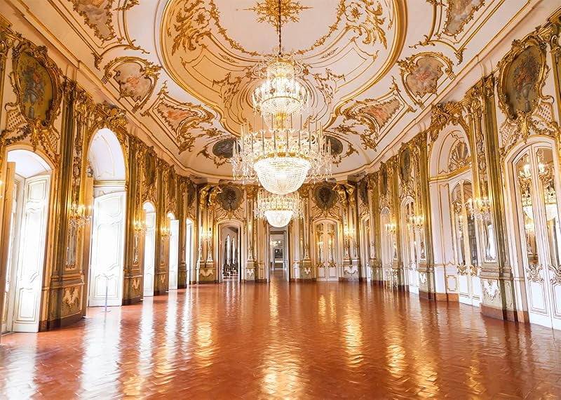 Fabric Luxurious Palace Backdrop for Photography Golden Palace Hall ...