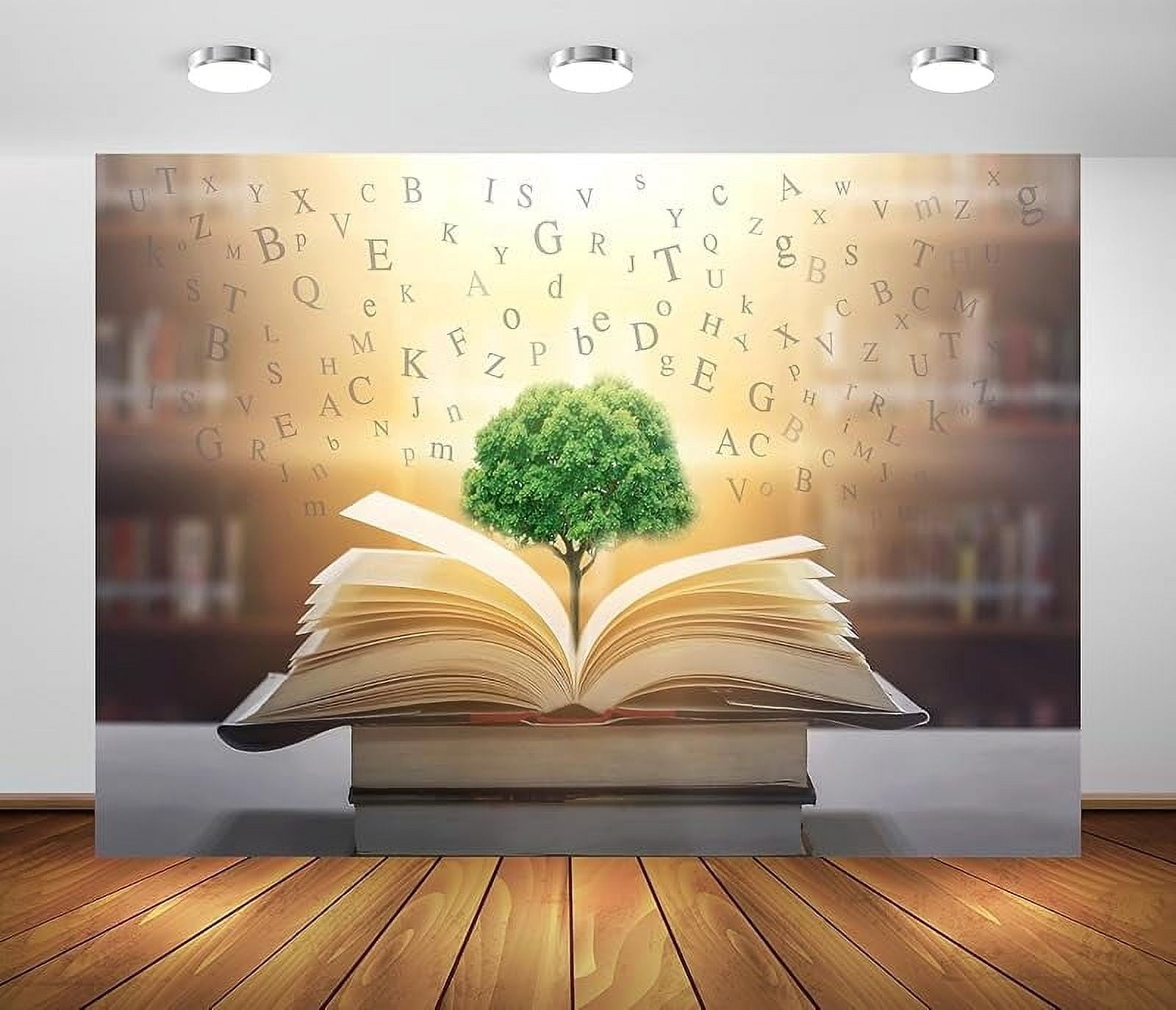 Fabric Magic Wisdom Book with English Alphabet Backdrop Knowledge Tree ...